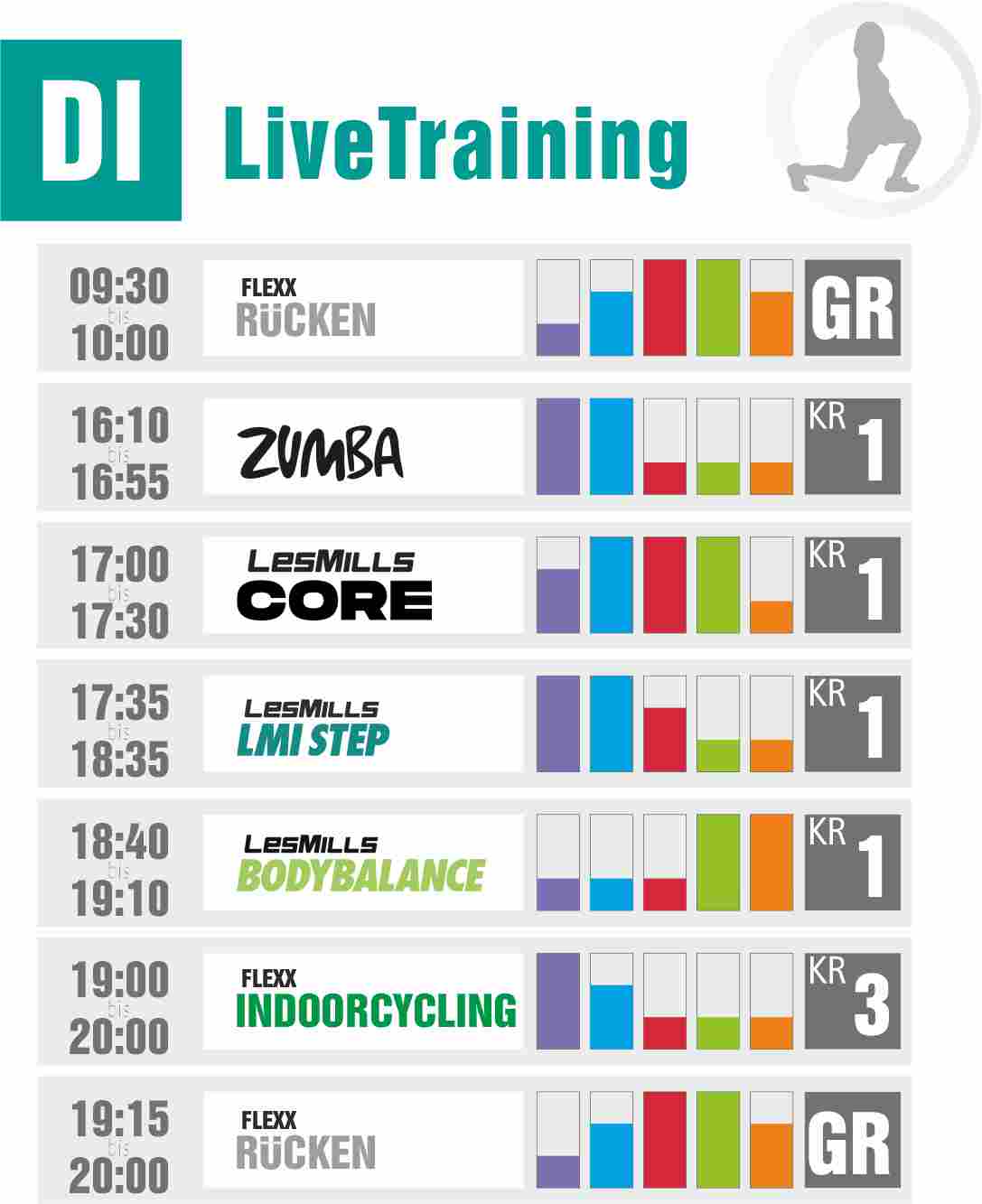 Kursplan FLEXX Fitnessstudio Chemnitz | FLEXX Fitness-Studios