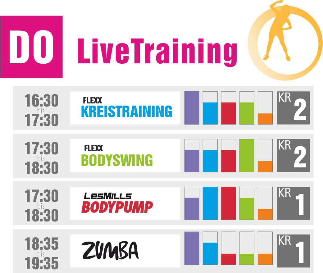 Kursplan FLEXX Fitnessstudio Chemnitz | FLEXX Fitness-Studios